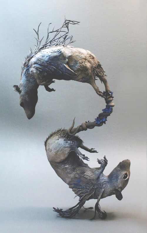Talented sculptor merges animals and plants to create fantasy creatures ...