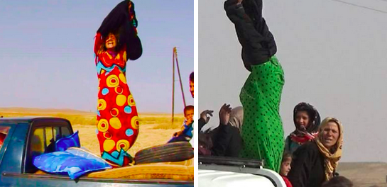 Women fleeing ISIS rip off their abayas (photos) - ProtoThema English