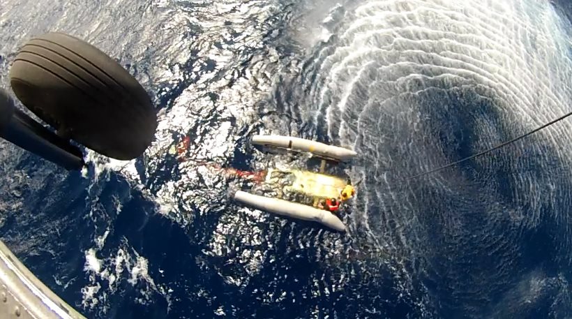 Video of maritime rescue; two people plunked from downed chopper ...