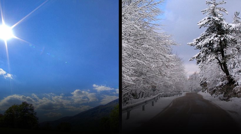Spring in the aftermath of Xmas, but a white New Year's Eve for Greece ...