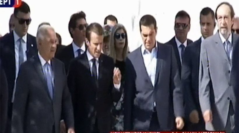 Macron and Tsipras at Niarchos Foundation - ProtoThema English