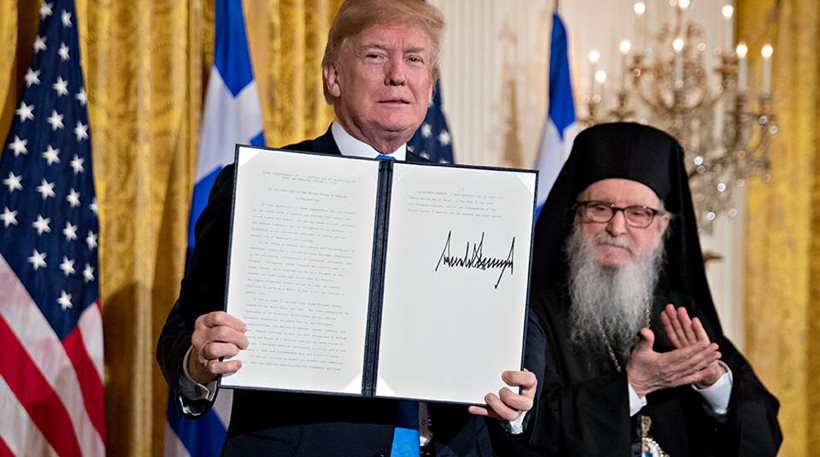 Donald Trump honours Greek Independence Day at White House reception ...