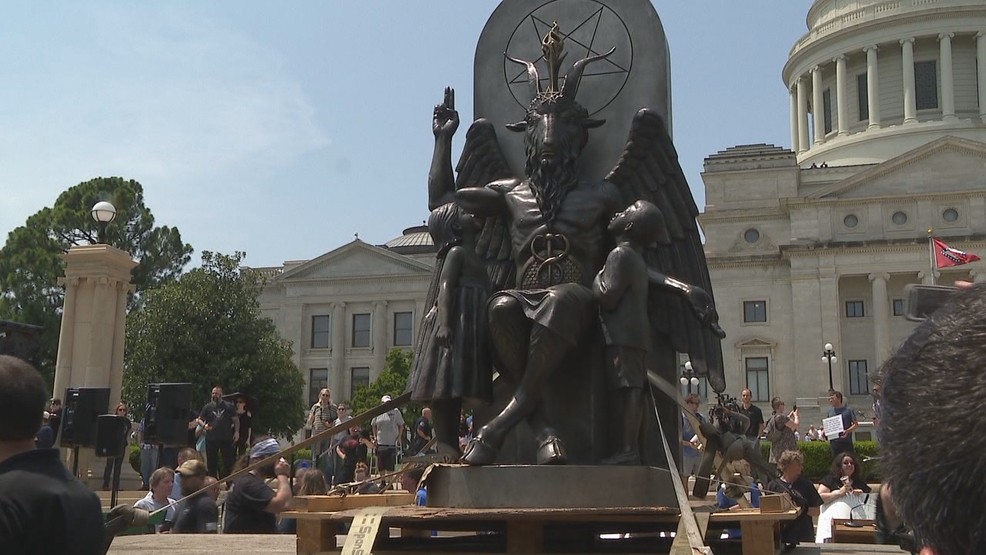 Satanic Temple brings Baphomet statue to Arkansas for rally ...