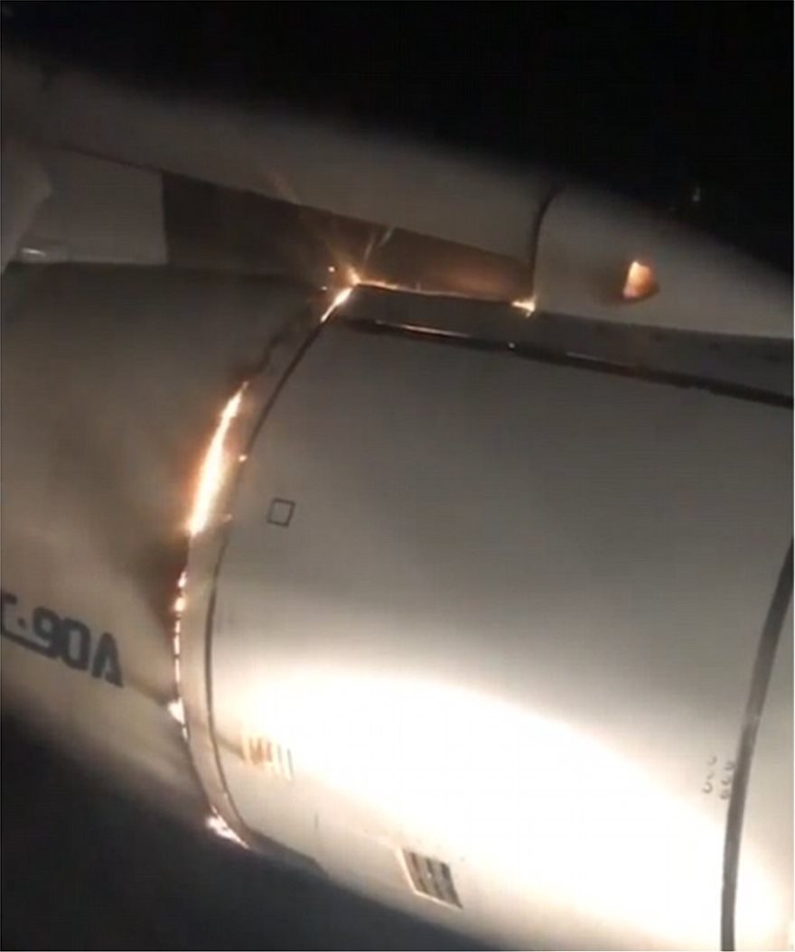 Plane terror as engine catches fire moments after take-off! (VIDEO ...