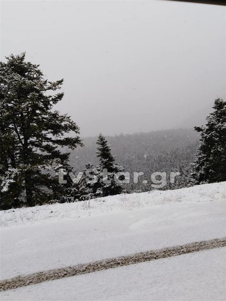 Snow-covered images in central Greece (incredible photos-video ...