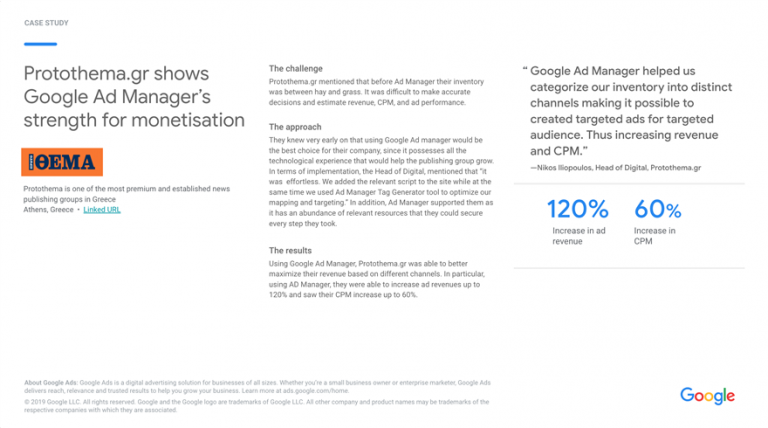 Protothema.gr chosen as a case study by Google! - ProtoThema English