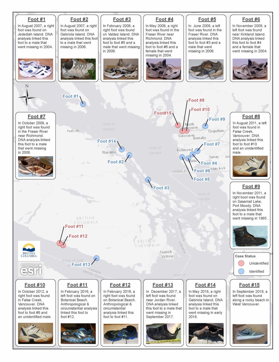 Severed human feet keep washing up on shores along the US-Canada border ...