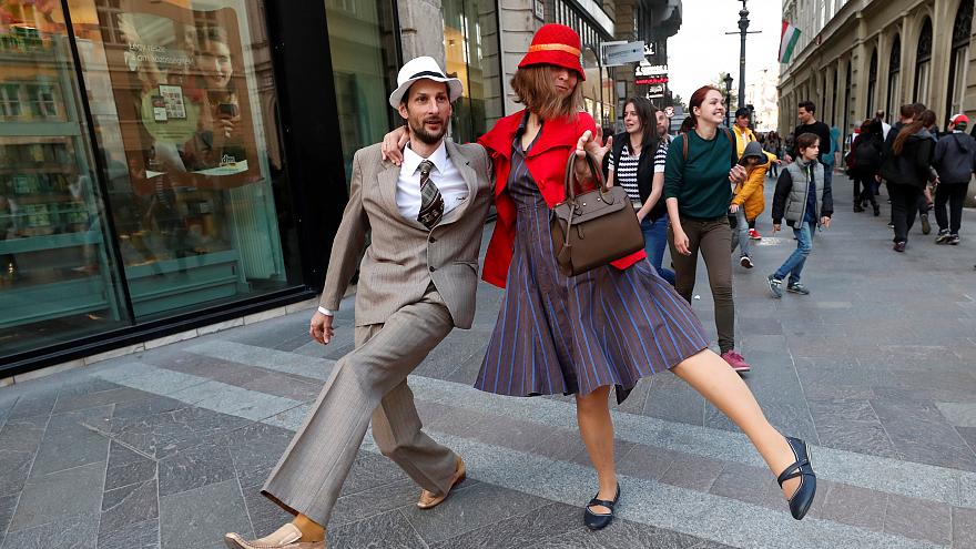 Hungarians let off steam in "silly walk" parade (hilarious photos ...