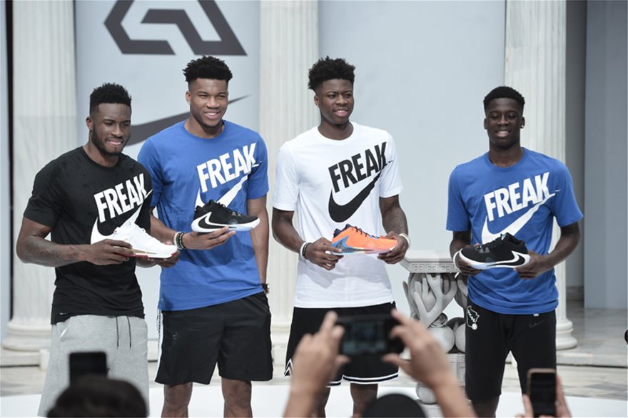 The Greek Freak presents his new shoes at Zappeion in Athens (photos ...