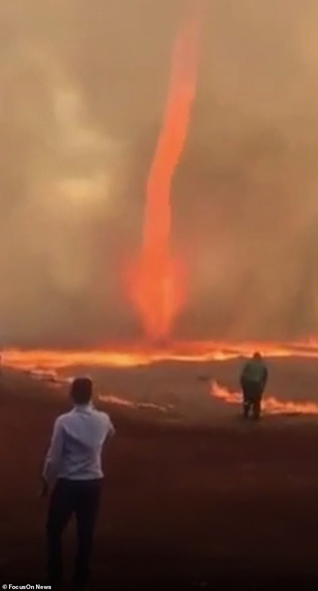 Watch a flaming tornado (fire devil) in fires in Brazil (video ...