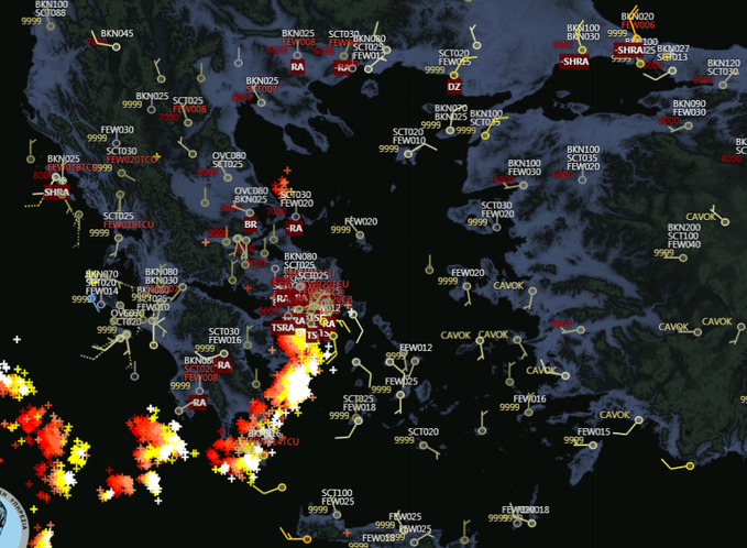 Warning of severe weather in Attica, Greece for the next two hours ...