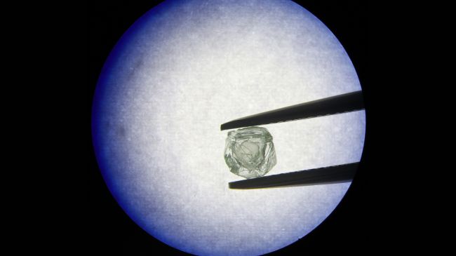 Tiny, one-of-a-kind diamond is trapped...inside another diamond ...