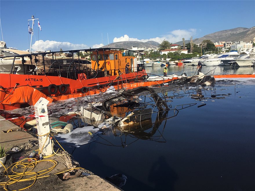 Dramatic escape of Belgian beauty from flaming yacht in Athens (video ...