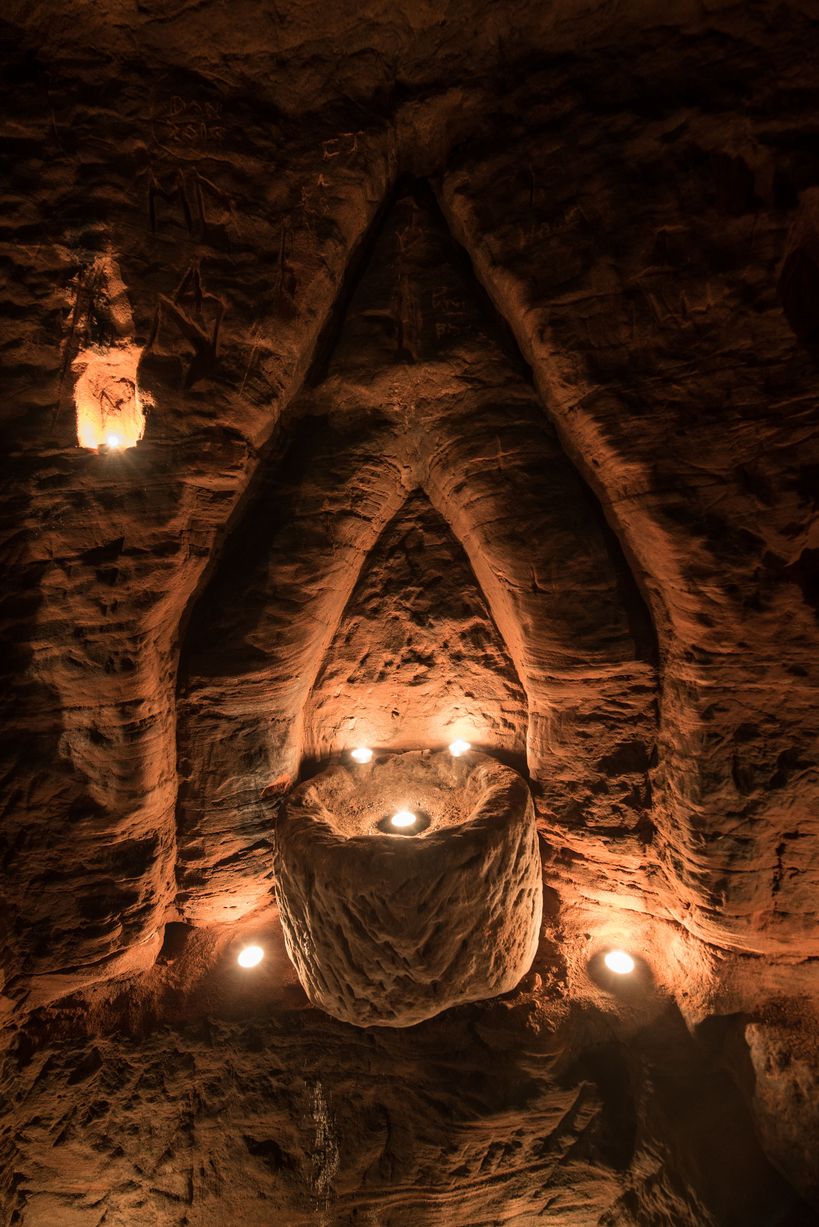 Stunning 700-year-old giant cave used by Knights Templar found behind a ...