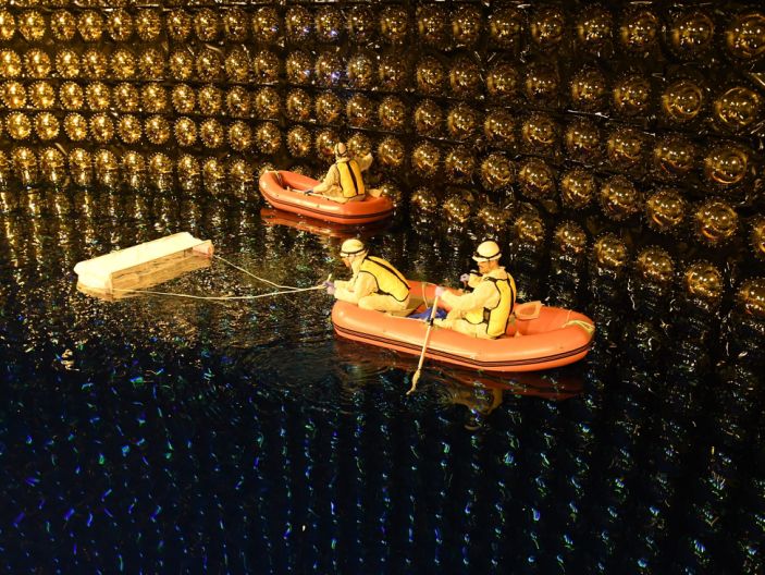 A golden chamber buried under a mountain in Japan contains water so ...