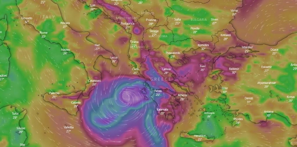 Cyclone Ianos moving towards Greece (watch live feed) - ProtoThema English