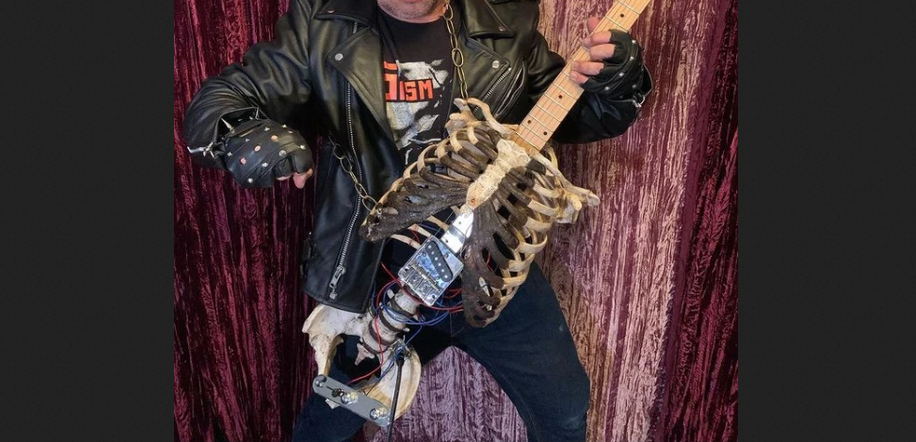 Skelecaster: Florida man turns his uncle's skeleton into electric ...