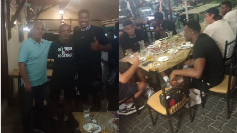 Giannis and brothers enjoy some grilled meat in Athens (photos ...
