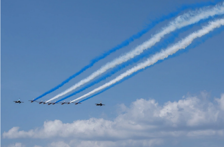 Rafale fighters formed the Greek flag over the Acropolis (beautiful ...