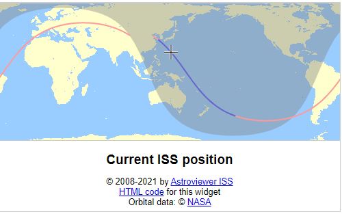 The International Space Station (ISS) to be visible over parts of ...