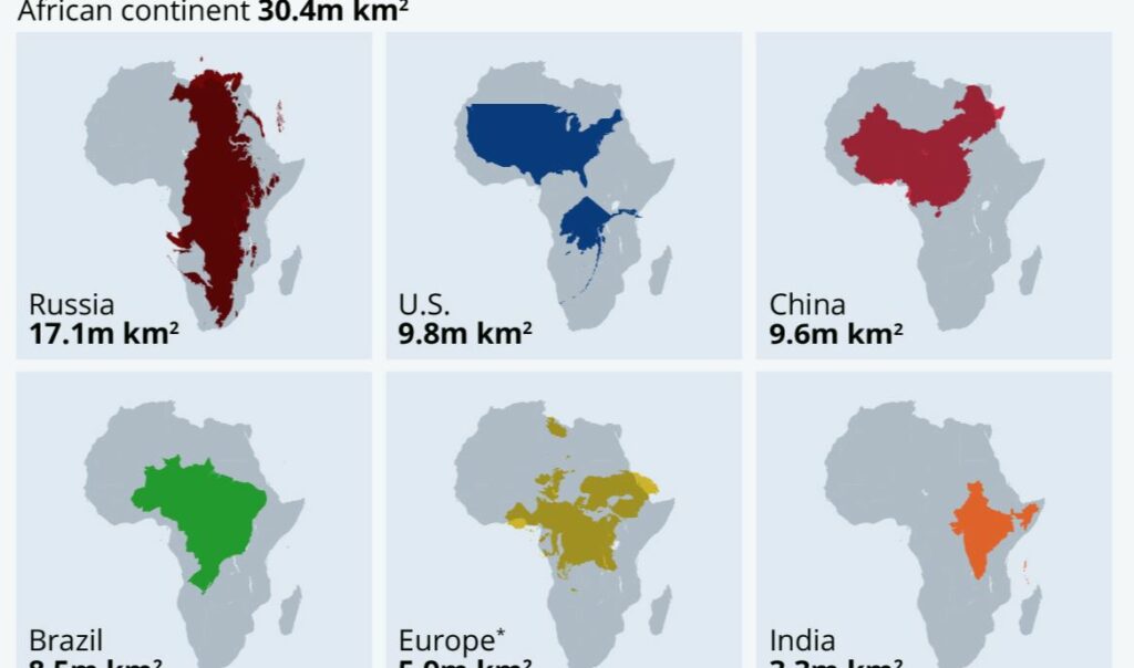 The True Size of Africa (infographic) - ProtoThema English