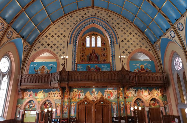 Impressive fresco of the Enthroned Virgin Mary installed at Stockholm ...