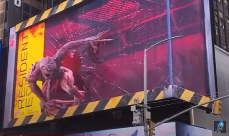 Watch scary, life-looking Resident Evil billboard in New York (video ...