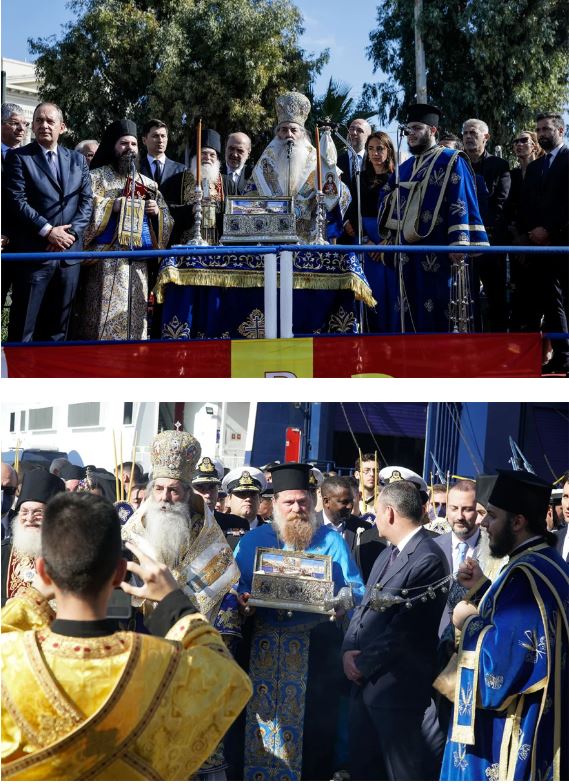 The Holy Belt of the Virgin Mary received in Piraeus with honours of a ...
