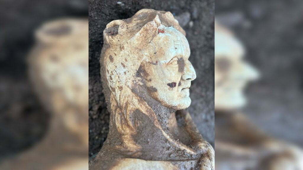 Statue of slain Roman emperor dressed as Hercules found near sewer in ...