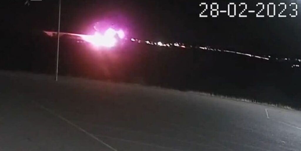 The terrifying moment the two trains crash resulting in huge explosion ...