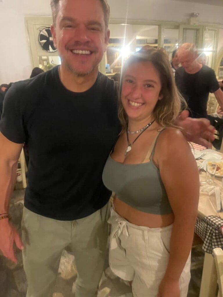 Matt Damon walking in Mykonos - He went from the grill with Liam ...