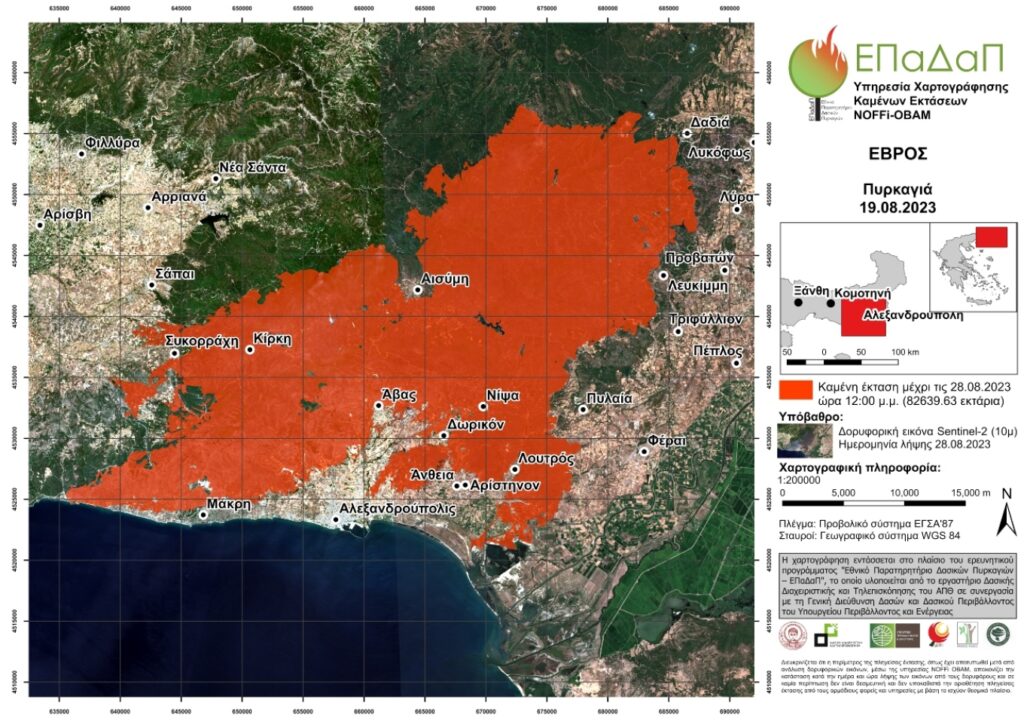 Devastating - Over 800,000 hectares burned in the massive fire in Evros ...