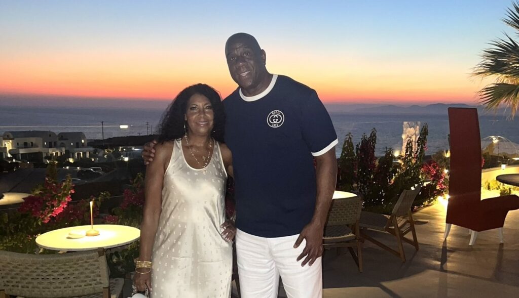 Magic Johnson shares stunning views from Santorini on his mini-Greek ...