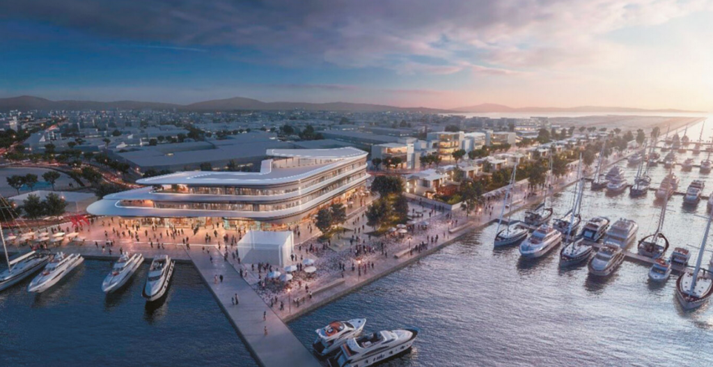 A "small Ellinikon project" is being built in the port of Rhodes ...