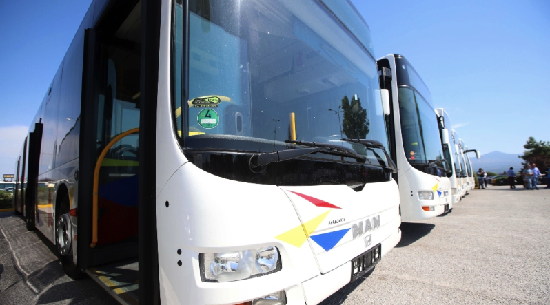 By the middle of June all 110 electric buses will operate on the ...