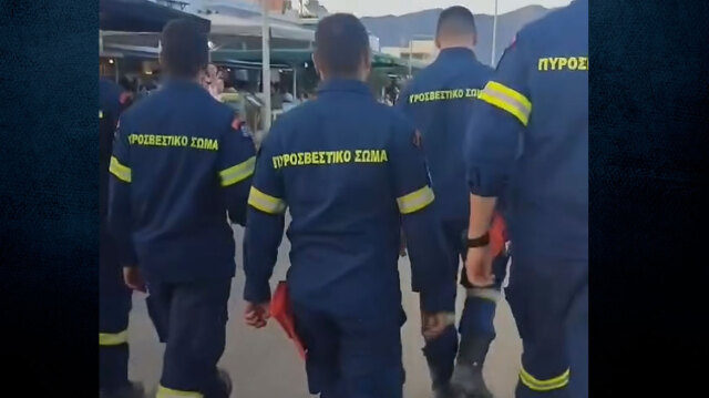 Kos: Moving video - Residents applaud the firefighters after the battle ...