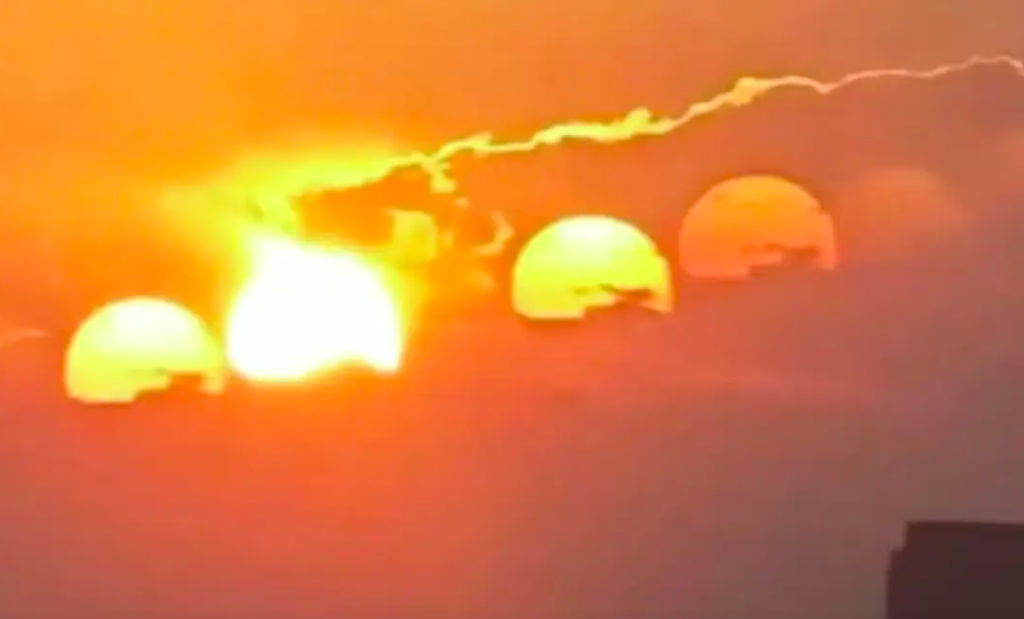 A viral video captures a sunset in China that appears to show seven ...