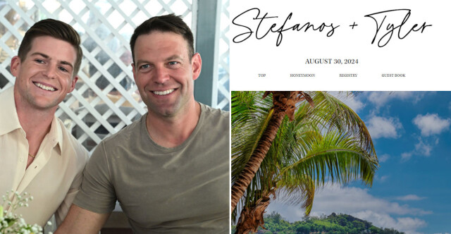 Stefanos Kasselakis: He and Tyler opened an online wedding registry and ...