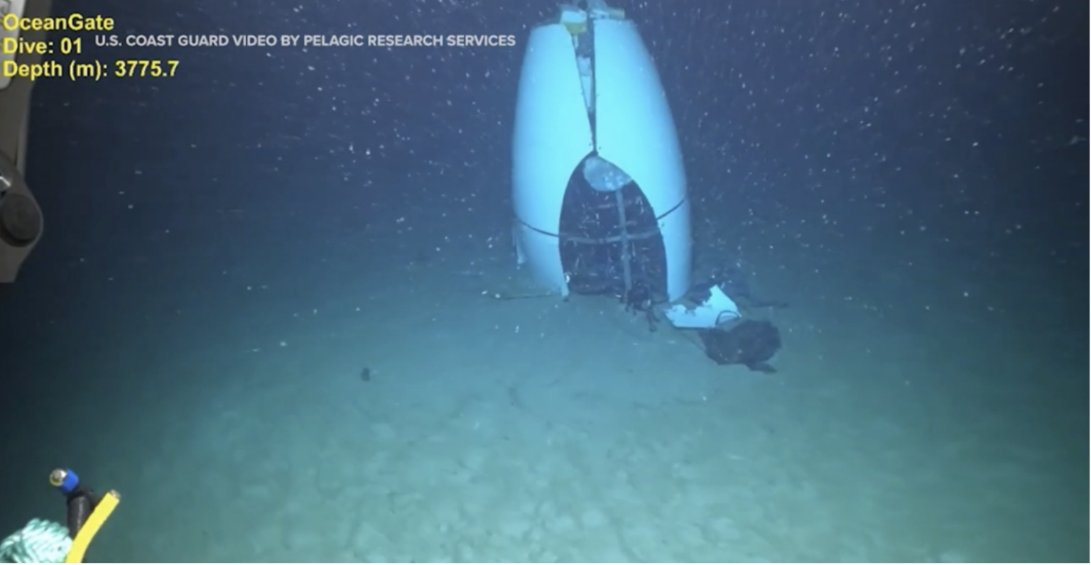 Titan: Video shows the destroyed submersible at the bottom of the ocean ...