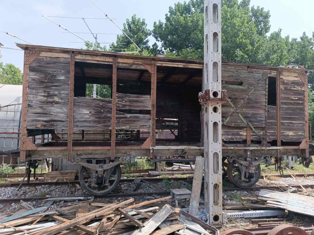 Repair of two historic wagons of the type that transported Jews from ...