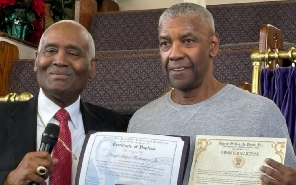 Denzel Washington: Baptized and ordained as a minister in a New York ...