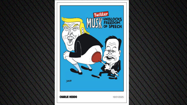 Charlie Hebdo's scathing cartoons of Elon Musk depict him being hurled ...