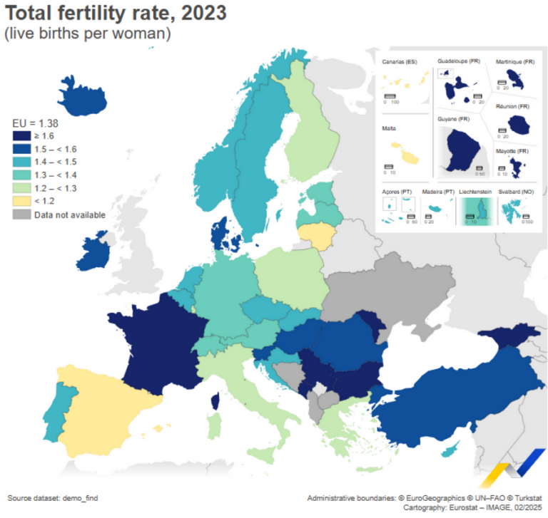 The birth rate in Europe is collapsing & Greece is rock bottom - Record ...