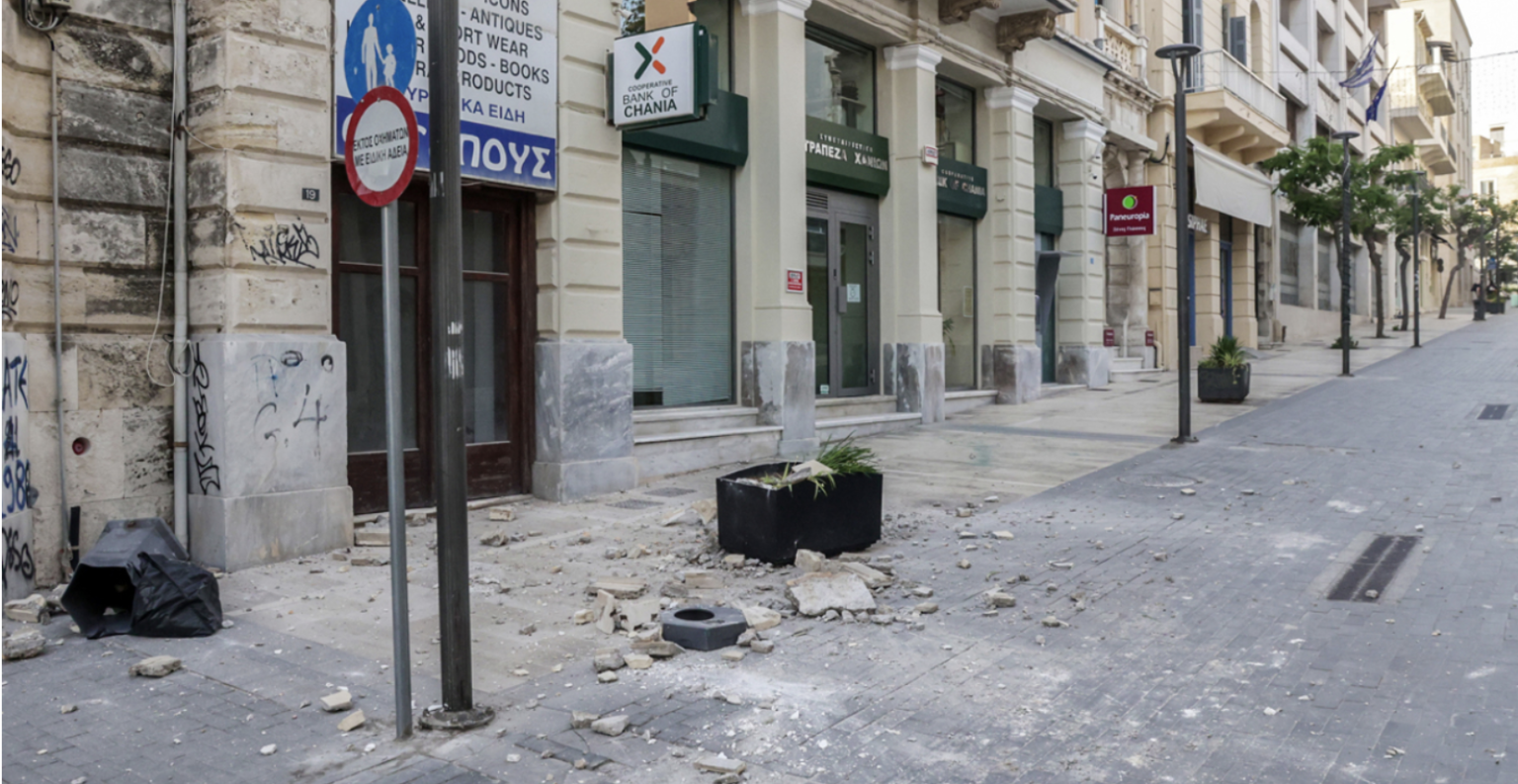 6.1 magnitude earthquake in Crete: buildings damaged by the tremor ...