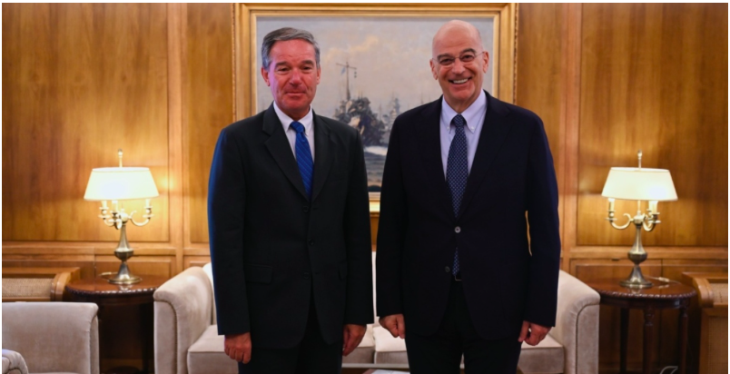 Meeting between Nikos Dendias and the Ambassador of Belgium Marc ...