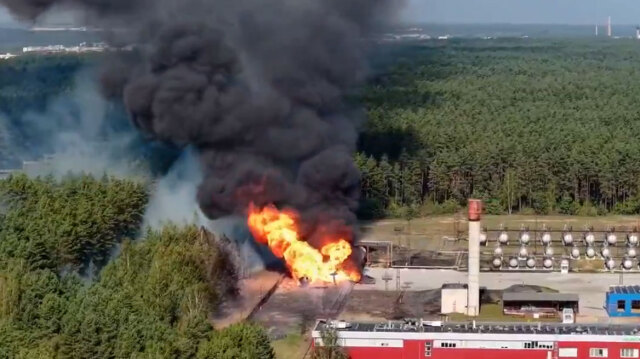Explosion on a train carrying LPG in Vilnius, Lithuania - Area ...
