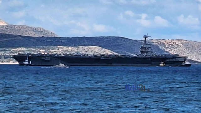 At Souda, the world’s largest aircraft carrier USS “Gerald R. Ford ...