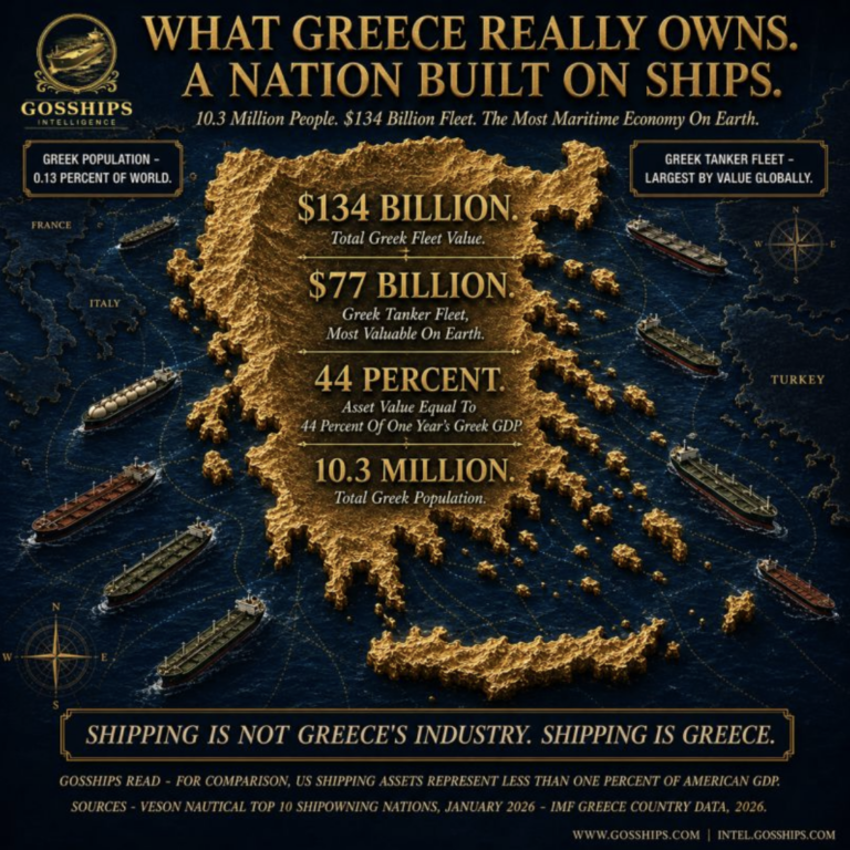 Greece of 10.3 million people that “rules” the seas with a $134 billion ...